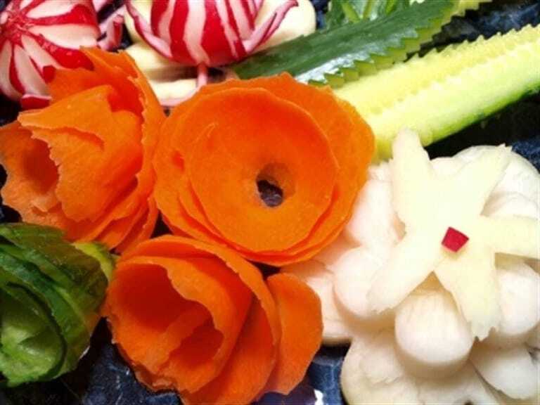 Verwunderlich Gemuse Schnitzen Gemuse Deko Bilder